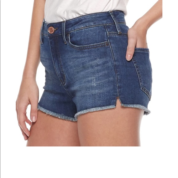 SO | Shorts | Juniors Light Blue Denim Shortie Shorts | Poshmark